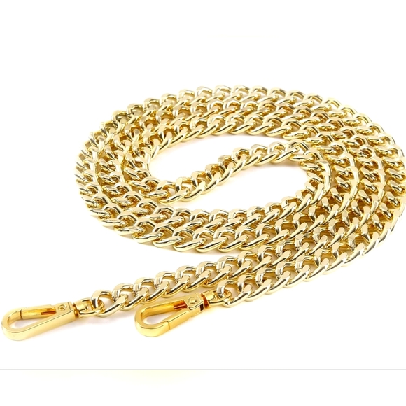 Bags | 47 Inch Gold Crossbody Purse Chain Strap | Poshmark
